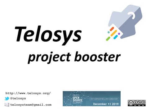 Telosys Project Booster Paris Open Source Summit 2019 Ppt