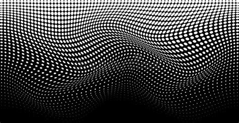 Halftone Wave White Pattern Horizontal Background Using Halftone Wavy Dots Texture Vector