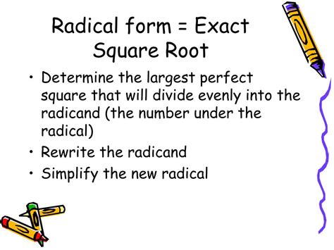 PPT Simplifying Square Roots PowerPoint Presentation Free Download ID