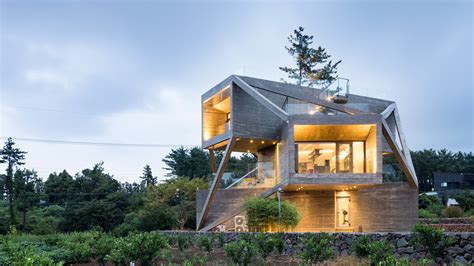 Moon Hoon Stacks Concrete Boxes For House On Jeju Island
