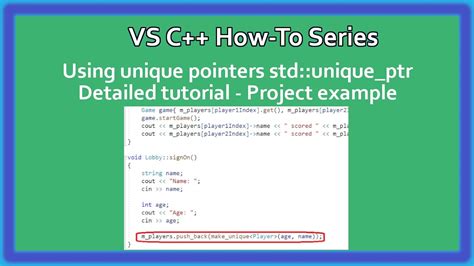C How To Series Smart Unique Std Unique Ptr And Raw Pointers Dynamical Allocation Part