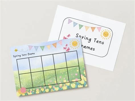 Spring Tens Frames Activity Teaching Resources
