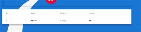 Material Angular Table With Filtering And Bold Style On Match FileIdea
