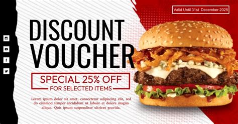 Restaurant Discount Voucher Design Template Postermywall