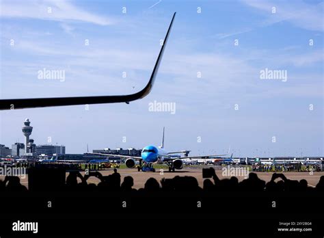 Schiphol The First Klm Airbus A321neo After Landing From The Airbus Factory In Hamburg At