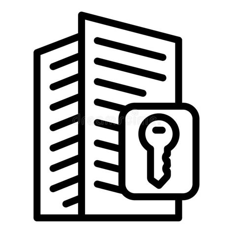 Secure Document Icon With Key Stock Vector Illustration Of Document Vector 320572254