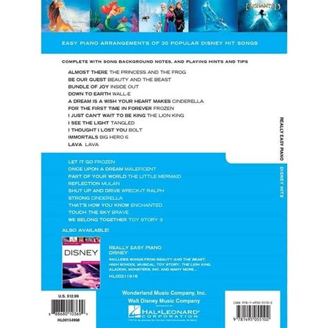 Really Easy Piano Disney Hits New Version