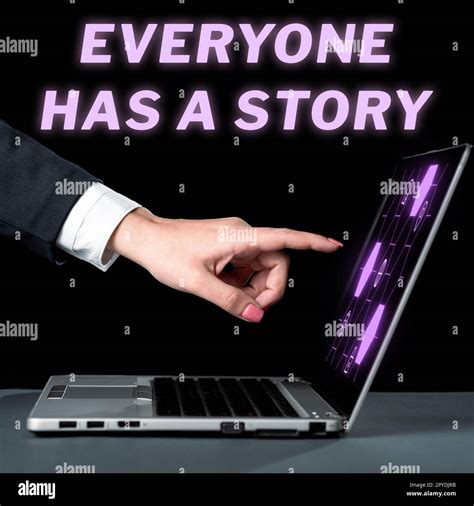 Conceptual Display Everyone Has A Story Business Overview Background