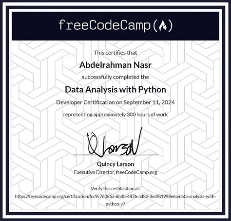 Abdelrahman Nasr On Linkedin Dataanalysis Python Freecodecamp Continuouslearning Datascience