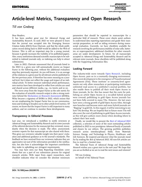 Pdf Article‐level Metrics Transparency And Open Research