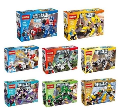 set of 8 transformers building blocks