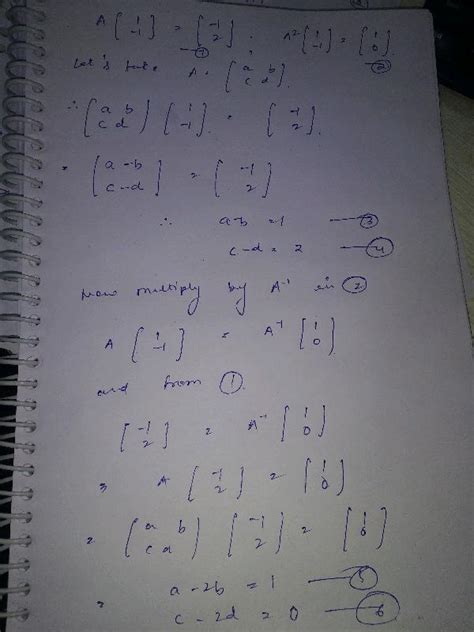 1 a is a 2x2 matrix such that a l 1 and the of the elements 1 1 0