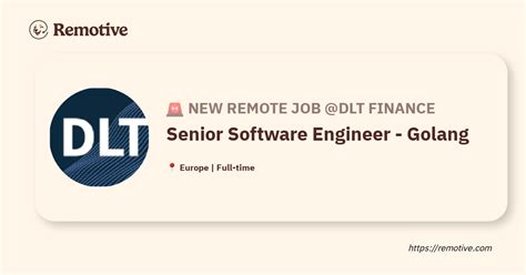 [hiring] senior software engineer golang dlt finance