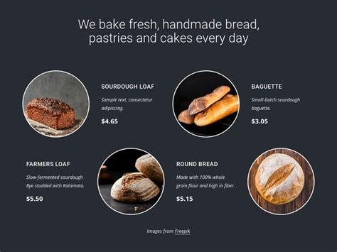 We Bake Fresh Bread Html Code Example By Nicepage