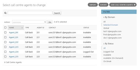 Agents — Djangopbx 070 Documentation