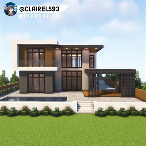 Claire1593 On Instagram Modern House With Pool Based On A House