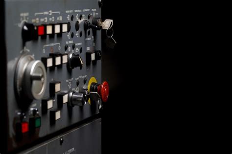 Premium Photo Control Panel Of A Cnc Machine Shallow Depth Of Field