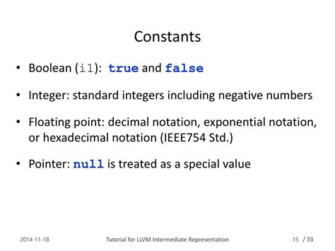 Ppt Tutorial For Llvm Intermediate Representation Powerpoint