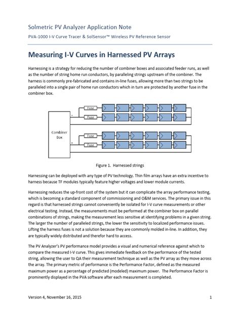 Measuring I V Curves In Harnessed Pv Arrays V4 Pdf Photovoltaics Fuse Electrical