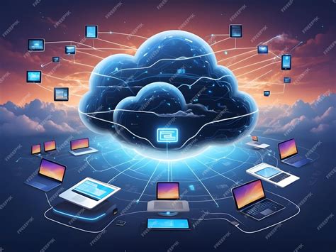 Premium Ai Image Witness The Elevation Of Data Management Through Cloud Storage Solutions