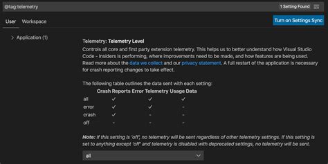 Allow 3rd Party Extensions To The Telemetry Settings · Issue 140972