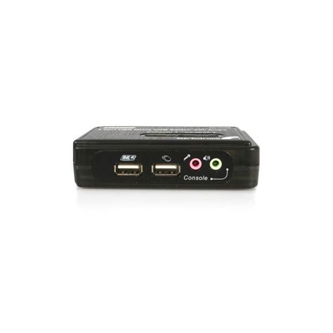 StarTech Com Port Black USB KVM Switch Kit With Audio And Cables StarTech Com KVM Switches