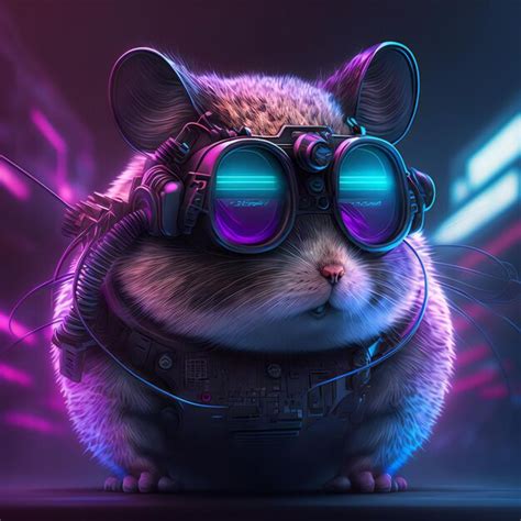 Premium Photo Ai Generated Illustration Of Mouse Wearing Virtual Glasses