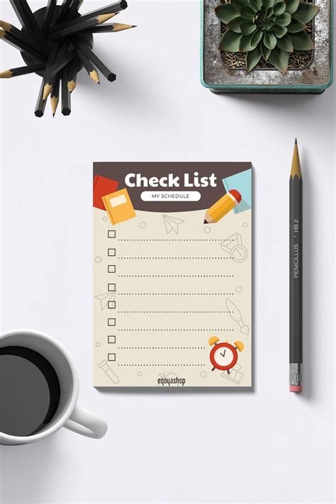 Egoya Shop A6 Check List Planlayıcı Set Program Listesi Yapılacaklar