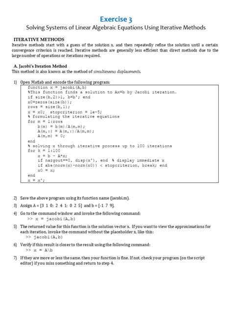 Matlab Exercise No 3 Pdf