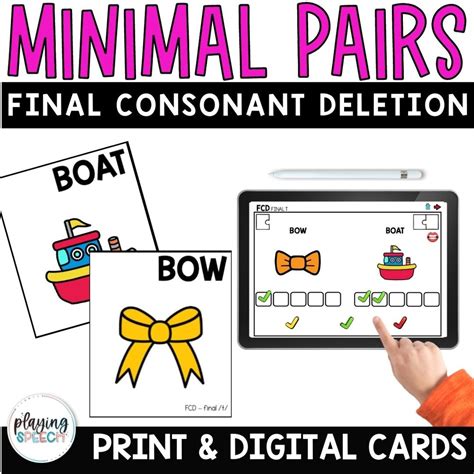 Fronting And Backing Minimal Pairs For Speech Therapy — Playing Speech