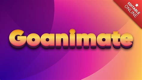 Goanimate Design 3d Text Effect Generator
