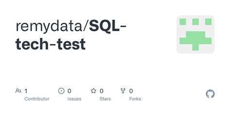 GitHub Remydata SQL Tech Test