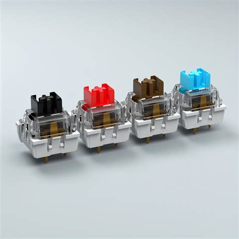 110Pcs 3 Pin Mechanical Keyboard Switch Linear Tactile Silent Switches Manual Lubrication