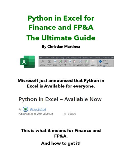 python in excel pdf microsoft excel computers