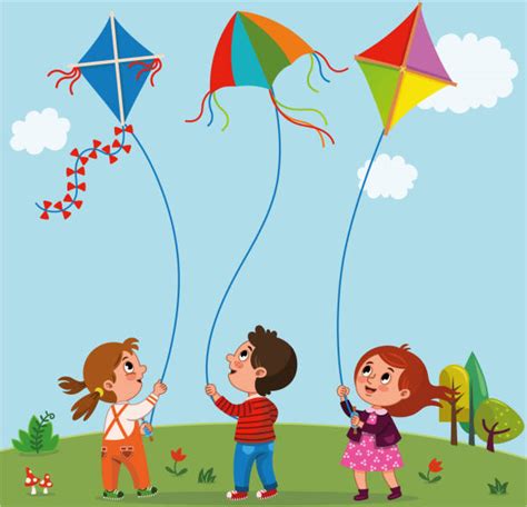2 800 Flying Kite Cartoon Stock Illustrations Royalty Free Vector