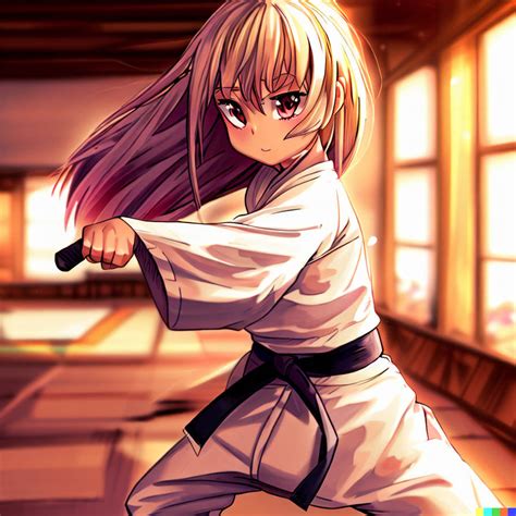 Karate Girl Training A Kata By Futurerender On Deviantart