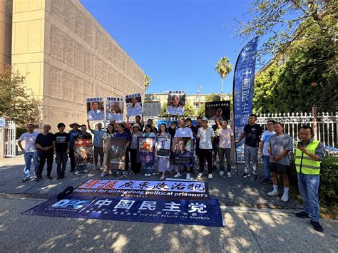 中国民主党洛杉矶第744茉莉花行动 中国民主党全委会美国委员会