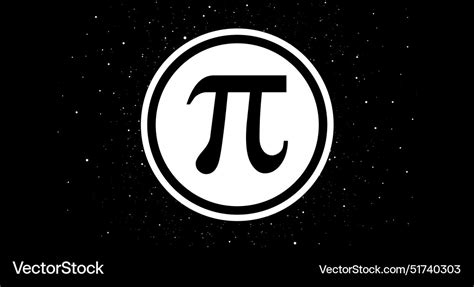 Pi Day Science Space Infinitely Royalty Free Vector Image
