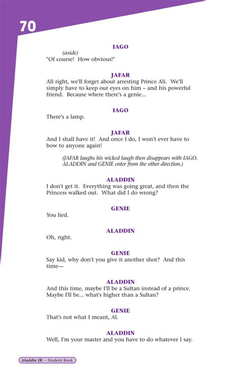Dialogue Pages 65 75 Aladdin Jr At The Penn Brook School