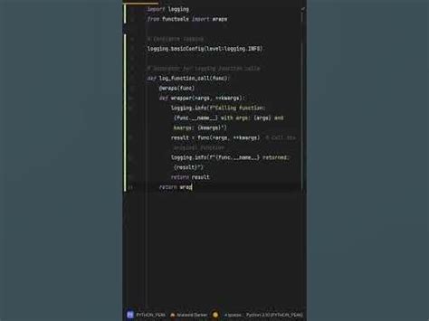 How can you log function calls in Python? Unlocking the Power of Decorators for Logging in ...