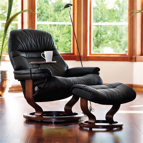 Stressless Sunrise Classic Swivel Leather Recliner Scandesigns