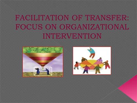 Facilitation Of Training Transfer Ppt