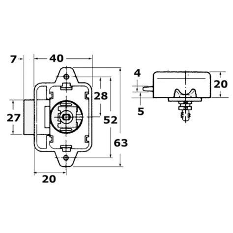 Medium Push Button Spring Lock Pirates Cave Chandlery