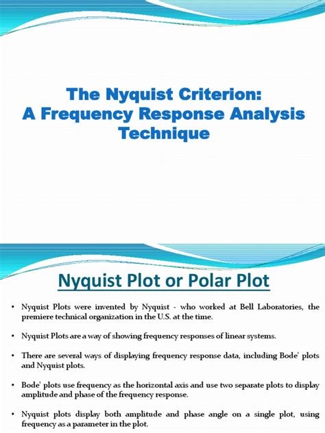 The Nyquist Plot A Frequency Response Analysis Technique Pdf Systems Science Mathematics