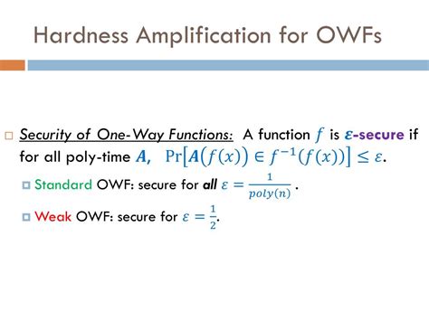 Ppt Counterexamples To Hardness Amplification Beyond Negligible