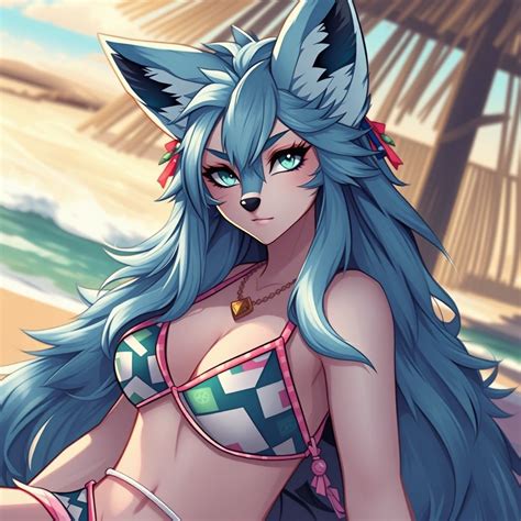 Realistic Furry In A Bikini Furryai
