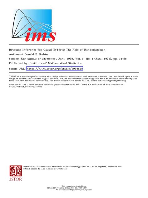 Rubin 1978 Pdf Statistical Inference Bayesian Network