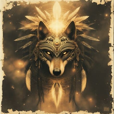 Free Sacred Wolf Mosaic Image Download At Stockcake