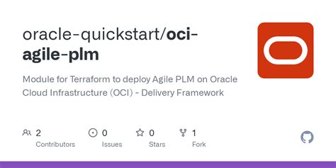 GitHub Oracle Quickstart Oci Agile Plm Module For Terraform To Deploy Agile PLM On Oracle