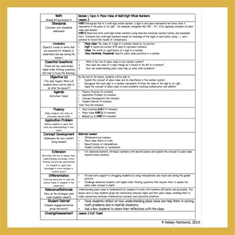 4th Grade Math Lesson Plans P Value Rounding And Addition Subtraction Algorithm